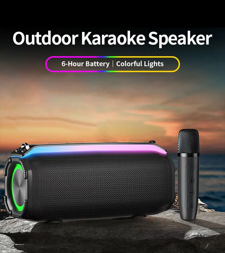 Amaya BD26 wireless Bluetooth speaker 4000mAh outdoor Karaoke with ...